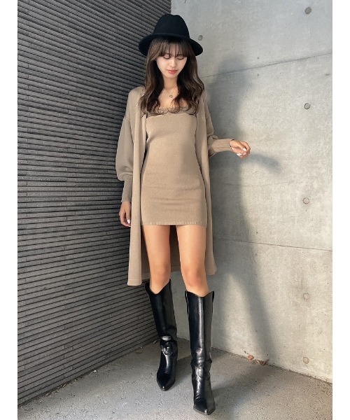 ENVYM（アンビー）の「カラーニットタイトキャミOP（ワンピース）」 - WEAR