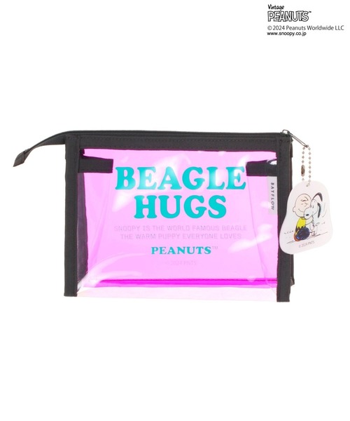 PEANUTS（ピーナッツ）の「[アクリルチャーム付き]【SNOOPY】TYPOクリアポーチ（ポーチ）」 - WEAR