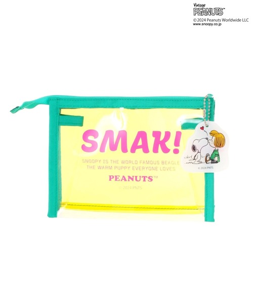 PEANUTS（ピーナッツ）の「[アクリルチャーム付き]【SNOOPY】TYPOクリアポーチ（ポーチ）」 - WEAR