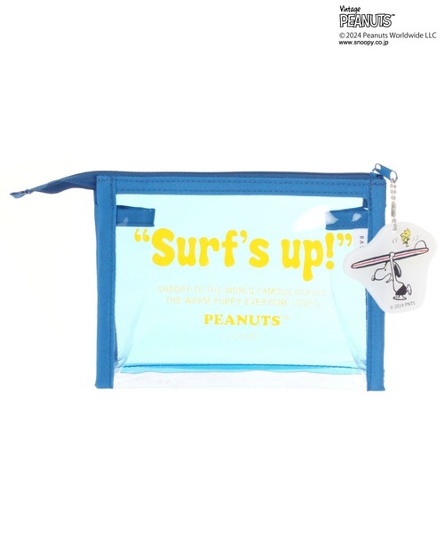 PEANUTS（ピーナッツ）の「[アクリルチャーム付き]【SNOOPY】TYPOクリアポーチ（ポーチ）」 - WEAR