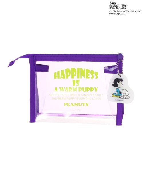 PEANUTS（ピーナッツ）の「[アクリルチャーム付き]【SNOOPY】TYPOクリアポーチ（ポーチ）」 - WEAR