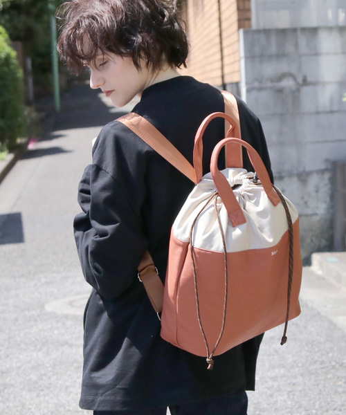 Sinfu（シンフ）の「【Sinfu/シンフ】fakeleather 2way tote/フェイクレザー2ウェイトート&リュック（ショルダー ...