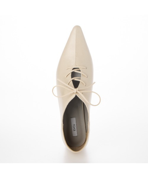 EVOL（イーボル）の「一部WEB限定カラー【EVOL】ソフトポインテッドレースアップパンプス IW5346（パンプス）」 - WEAR