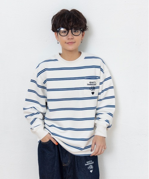 kaoyorinakami（カオヨリナカミ）の「connie border sweat / コニーボーダースウェット（スウェット）」 - WEAR
