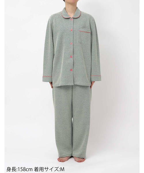 綿混】丸襟ぽこぽこNew Yearパジャマ（ルームウェア/パジャマ）｜une