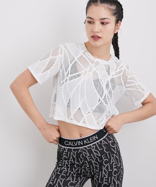 CALVIN KLEIN PERFORMANCE（カルバンクラインパフォーマンス）の「【CK PERFORMANCE】レース クロップドTシャツ（Tシャツ/カットソー）」 - WEAR