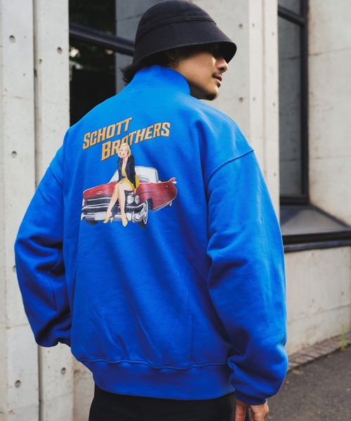 schott（ショット）の「【WEB LIMITED】Schott/ショット/SNAP SWEAT PINUP/スナップスウェット ピンナップ（スウェット）」 - WEAR