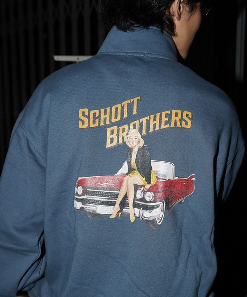 schott（ショット）の「【WEB LIMITED】Schott/ショット/SNAP SWEAT PINUP/スナップスウェット ピンナップ（スウェット）」 - WEAR