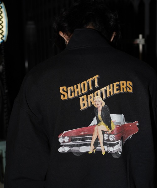 schott（ショット）の「【WEB LIMITED】Schott/ショット/SNAP SWEAT PINUP/スナップスウェット ピンナップ（スウェット）」 - WEAR