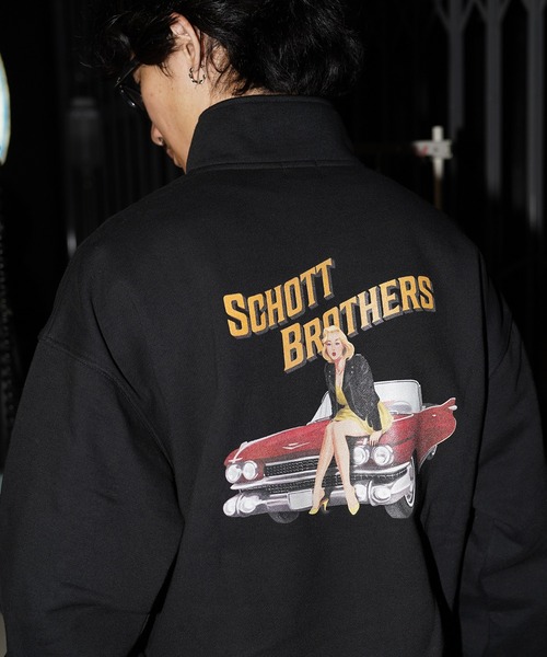 schott（ショット）の「【WEB LIMITED】Schott/ショット/SNAP SWEAT PINUP/スナップスウェット ピンナップ（スウェット）」 - WEAR