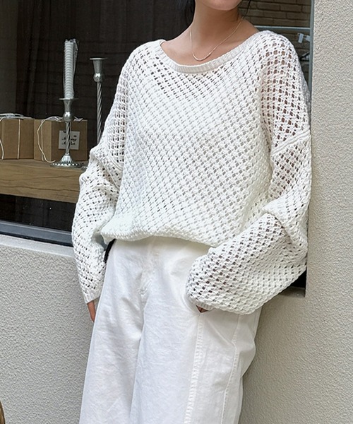 openwork knitting oversize pullover（その他トップス）｜SUWDEE（スーディー）のファッション通販 - ZOZOTOWN
