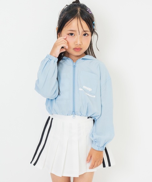 UV カット 加工付 フード付 ポケット ロゴ ライト ブルゾン（ブルゾン）｜ANAP kids（アナップキッズ）のファッション通販 - ZOZOTOWN