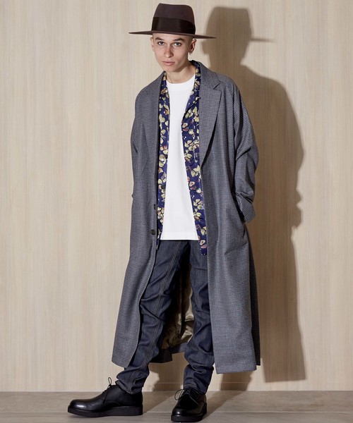 FIT MIHARAYASUHIRO（フィットミハラヤスヒロ）の「【FIT】Hound Tooth Long Coat（チェスターコート ...