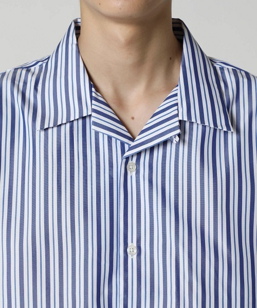 VANQUISH（ヴァンキッシュ）の「 Multi Stripe Open Colar Shirt（シャツ/ブラウス）」 - WEAR