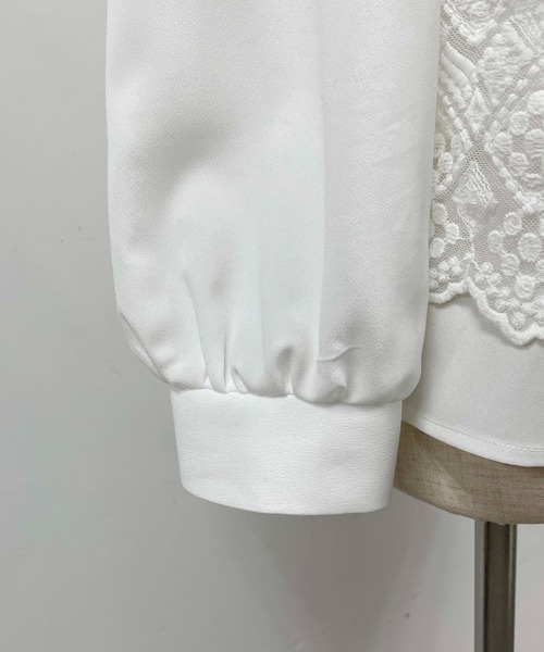 PICCIN（ピッチン）の「【HAND WASHABLE】レースレイヤードジョーゼットブラウス（シャツ/ブラウス）」 - WEAR