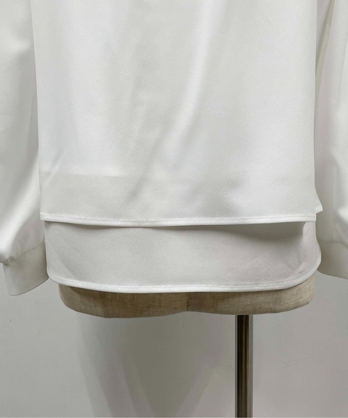 PICCIN（ピッチン）の「【HAND WASHABLE】レースレイヤードジョーゼットブラウス（シャツ/ブラウス）」 - WEAR