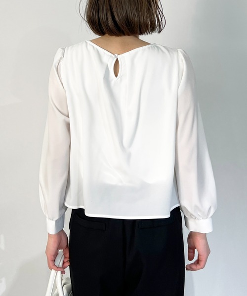 PICCIN（ピッチン）の「【HAND WASHABLE】レースレイヤードジョーゼットブラウス（シャツ/ブラウス）」 - WEAR