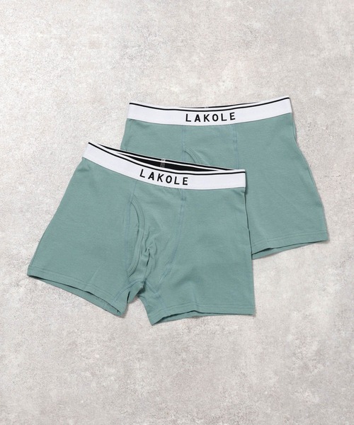 【2枚セット】コットンロゴ無地ボクサーパンツ / 133535（ボクサーパンツ）｜LAKOLE（ラコレ）のファッション通販 - ZOZOTOWN