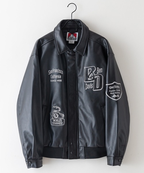 BEN DAVIS（ベンデイビス）の「【BEN DAVIS/ベンデイビス】BD FAUX LEATHER JACKET / ブルゾン 合皮 A ...