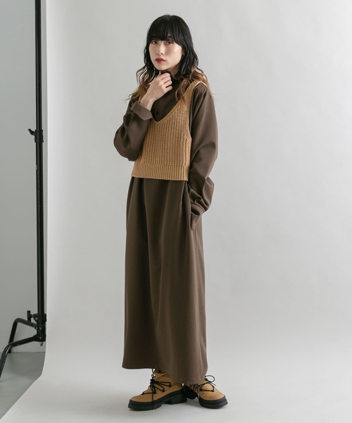 KBF（ケイビーエフ）の「ニットビスチェSETワンピース（ワンピース）」 - WEAR