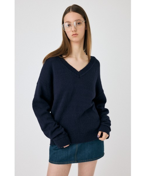 MOUSSY（マウジー）の「V NECK セーター（ニット/セーター）」 - WEAR