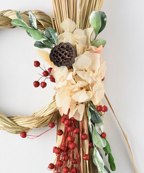 I.D.E.A international（イデアインターナショナル）の「Dry Flower Shimenawa Ring M 2020 ...