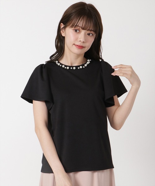 WILLSELECTION（ウィルセレクション）の「ランダムパール付きカットソー（Tシャツ/カットソー）」 - WEAR
