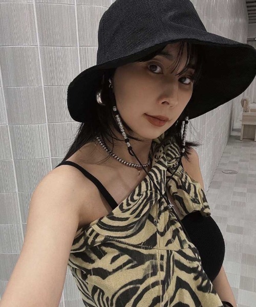 AMERI（アメリ）の「MEDI BEADS STRING STRAW HAT（ハット）」 - WEAR