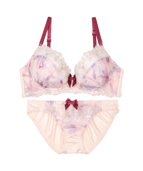 DRW（ドロー）の「ガーリー トゥインクルフラワー ブラジャー&フルバックショーツ（ブラ&ショーツ）」 - WEAR