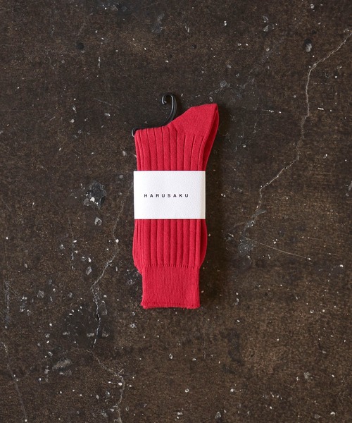 HARUSAKU（ハルサク）の「HARUSAKU Mens PLAIN RIB SOCKS:ハルサク メンズ プレーン リブソックス（ソックス/靴下）」 - WEAR