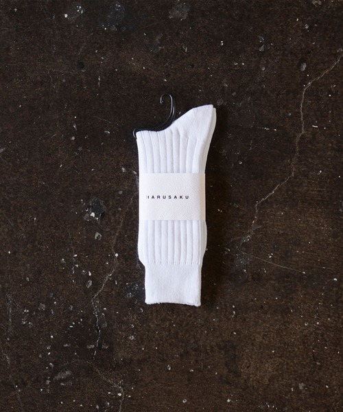 HARUSAKU（ハルサク）の「HARUSAKU Mens PLAIN RIB SOCKS:ハルサク メンズ プレーン リブソックス（ソックス/靴下）」 - WEAR