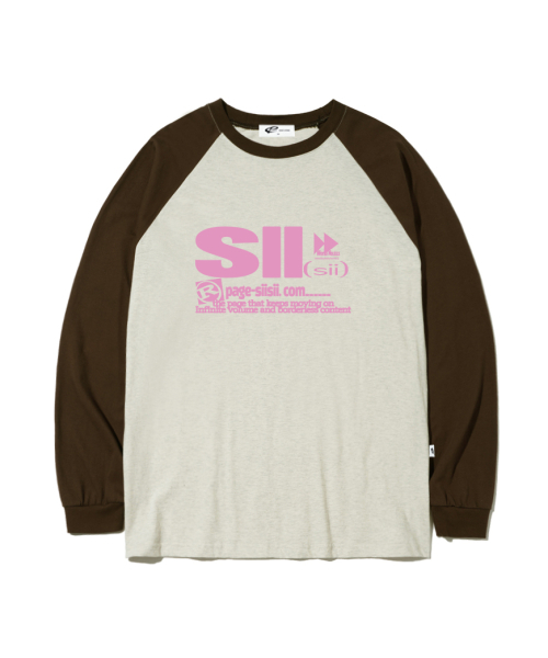 Pink Play Button Print Overfit Long Sleeve Brown（Tシャツ/カットソー）｜PAGESIISII ...