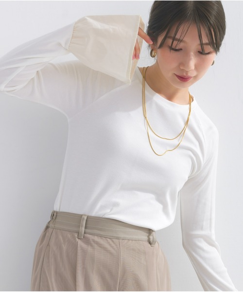 【セール】リブブロードドッキングカットソー（Tシャツ/カットソー）｜OandI（オーアンドアイ）のファッション通販 - ZOZOTOWN