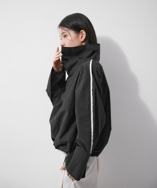 【セール】【サステナブル】スタンドネックドロストシャツ（シャツ/ブラウス）｜ADAM ET ROPE'（アダムエロペ）のファッション通販 ...