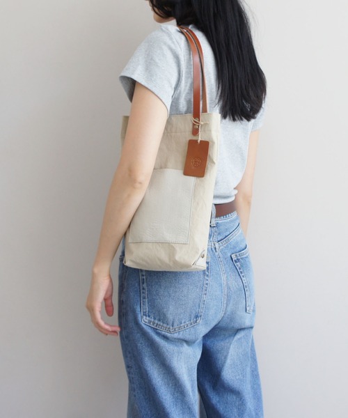 NYLON LEATHER POCKET TOTE（トートバッグ）｜TIDEWAY（タイドウェイ