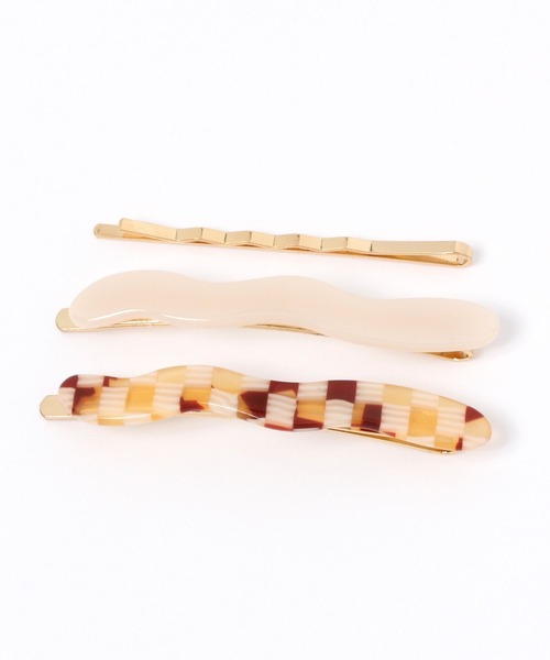 チェック柄ウェーブヘアピン3点SET / 168808（ヘアピン）｜LAKOLE（ラコレ）のファッション通販 - ZOZOTOWN