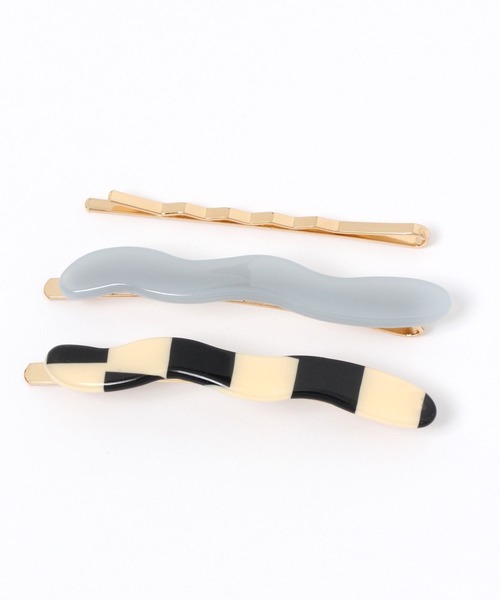 チェック柄ウェーブヘアピン3点SET / 168808（ヘアピン）｜LAKOLE（ラコレ）のファッション通販 - ZOZOTOWN