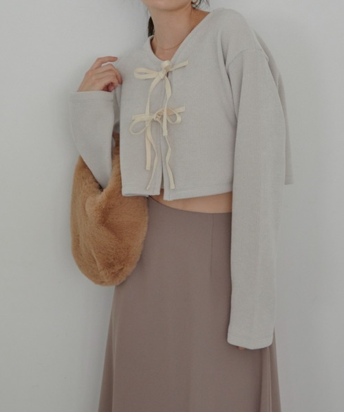 CUT（カット）の「2way ribbon Short トップス（Tシャツ/カットソー）」 - WEAR