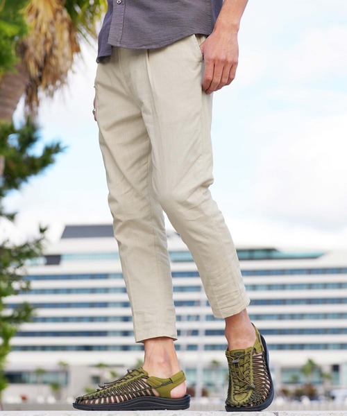 roshell（ロシェル）の「1タック綿麻ストレッチイージーアンクルスラックス（スラックス）」 - WEAR