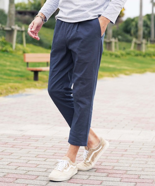 roshell（ロシェル）の「1タック綿麻ストレッチイージーアンクルスラックス（スラックス）」 - WEAR