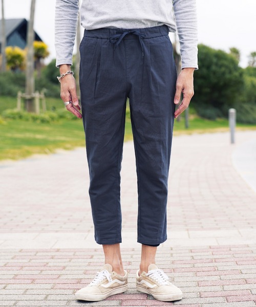 roshell（ロシェル）の「1タック綿麻ストレッチイージーアンクルスラックス（スラックス）」 - WEAR