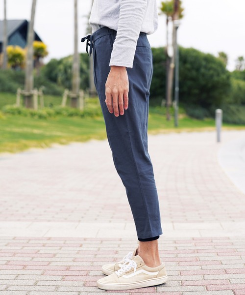 roshell（ロシェル）の「1タック綿麻ストレッチイージーアンクルスラックス（スラックス）」 - WEAR