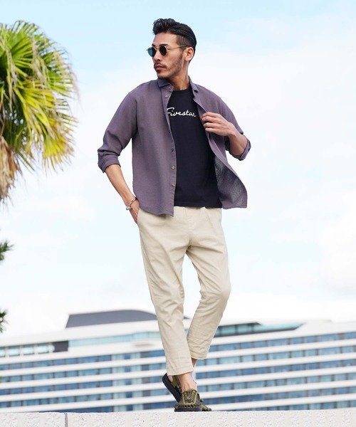 roshell（ロシェル）の「1タック綿麻ストレッチイージーアンクルスラックス（スラックス）」 - WEAR