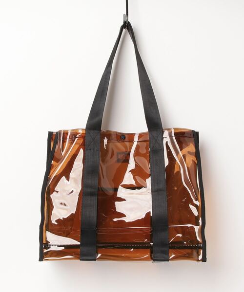 KiU（キウ）の「KiU/キウ PVC クリアバッグ ビッグトートバッグ ブラウン K334-912（トートバッグ）」 - WEAR