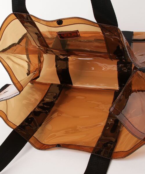 KiU（キウ）の「KiU/キウ PVC クリアバッグ ビッグトートバッグ ブラウン K334-912（トートバッグ）」 - WEAR