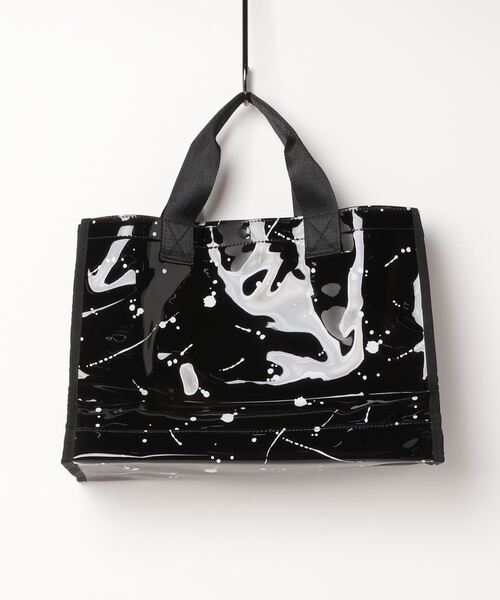 KiU（キウ）の「KiU/キウ PVC クリアバッグ ハンドトートバッグ スプラッシュブラック K335-135（トートバッグ）」 - WEAR