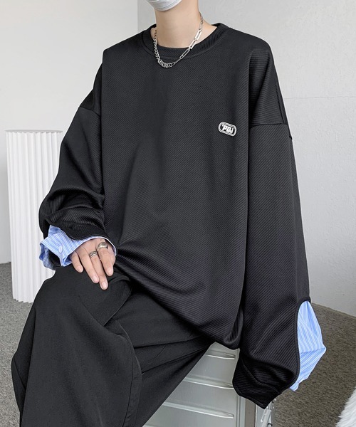 【セール】【FVLMEN】fake layered sweat tops/フェイクレイヤード スウェット トップス（スウェット）｜FVLMEN ...