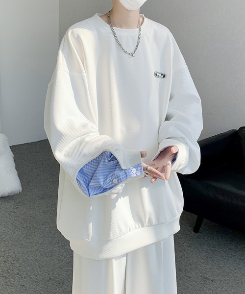 FVLMEN（フルメン）の「【FVLMEN】fake layered sweat tops/フェイクレイヤード スウェット トップス ...