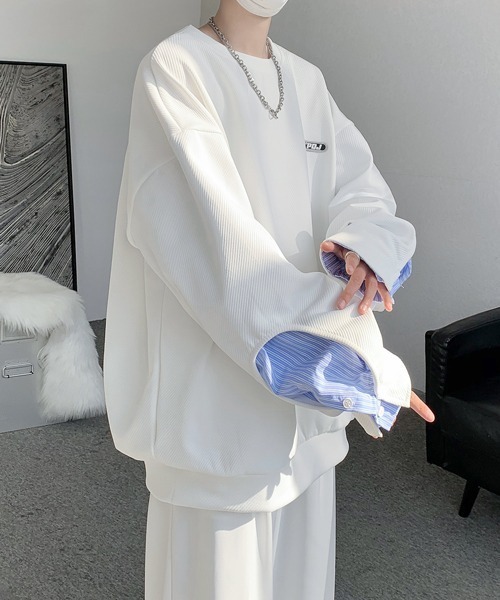 FVLMEN（フルメン）の「【FVLMEN】fake layered sweat tops/フェイクレイヤード スウェット トップス ...