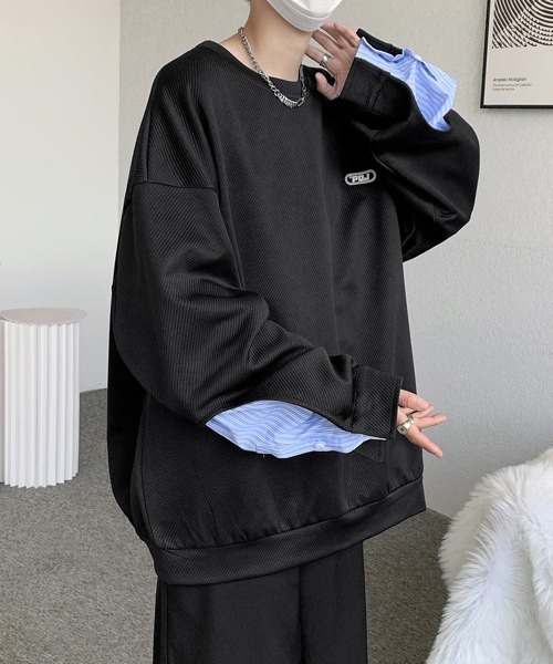 FVLMEN（フルメン）の「【FVLMEN】fake layered sweat tops/フェイクレイヤード スウェット トップス ...